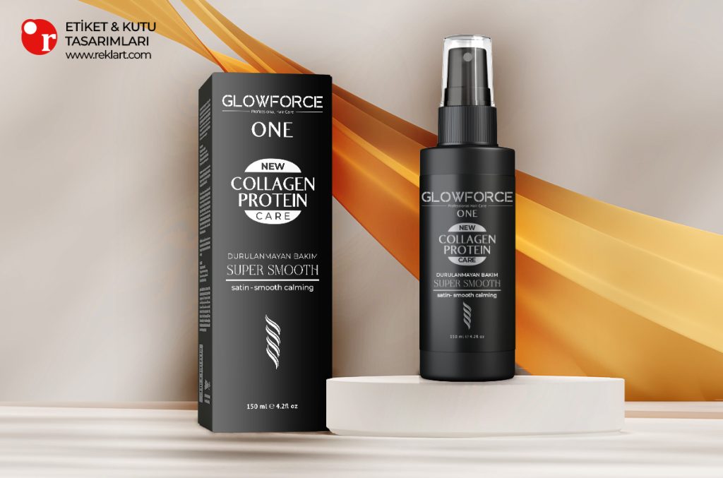 Glowforce Kollajen Proteini Spray Etiket Tasarımı