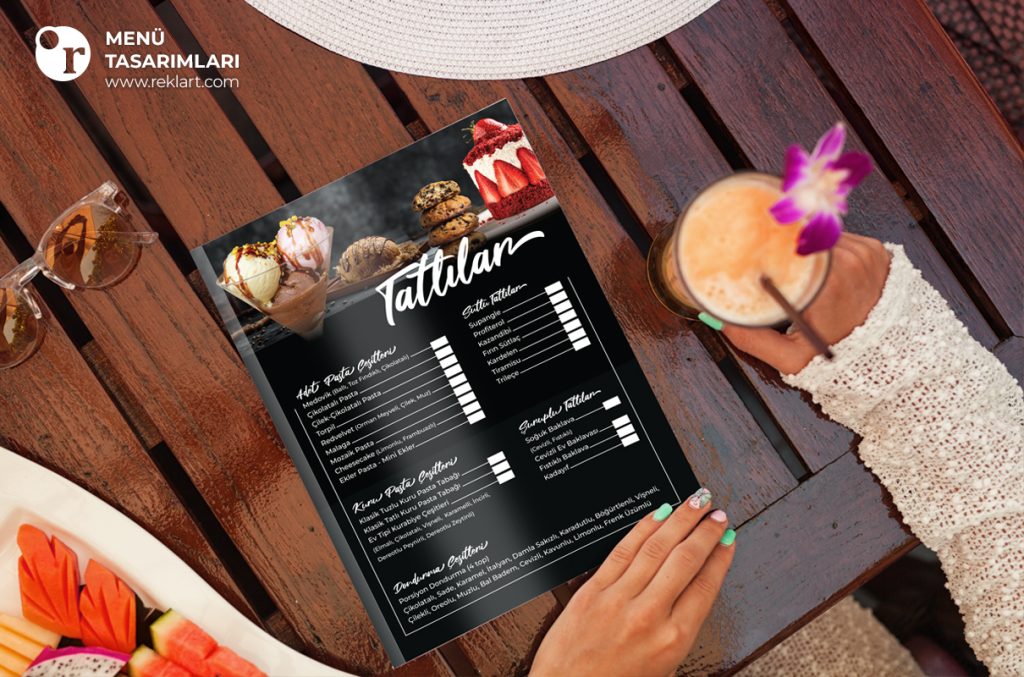 Papirus Unlu Mamuller Menü Tasarımı